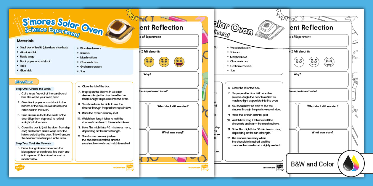 Edible S’mores Solar Oven Science Experiment for Kids
