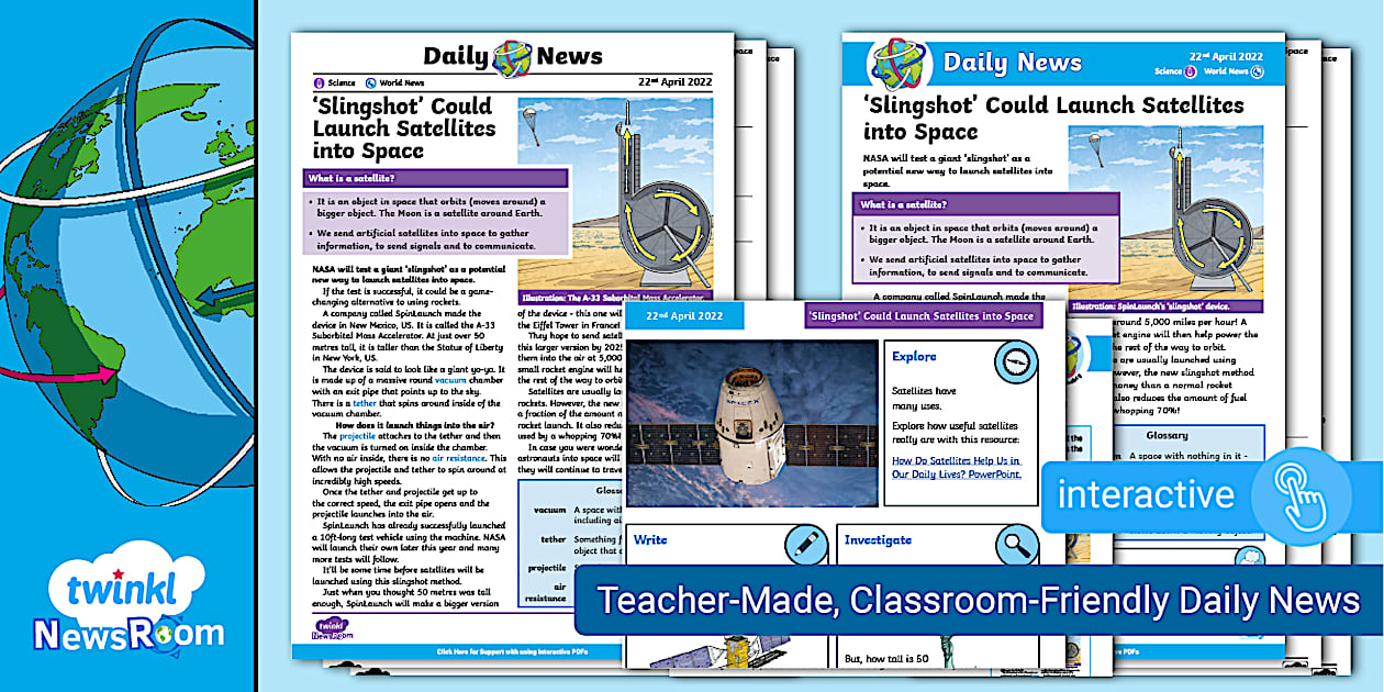 NASA Slingshot To Launch Satellites into Space: Reading Pack