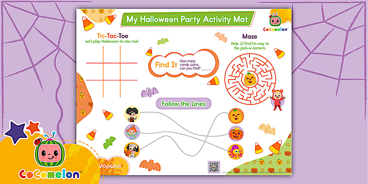 FREE! - Free CoComelon Halloween Activity Mat for Kids | Twinkl USA