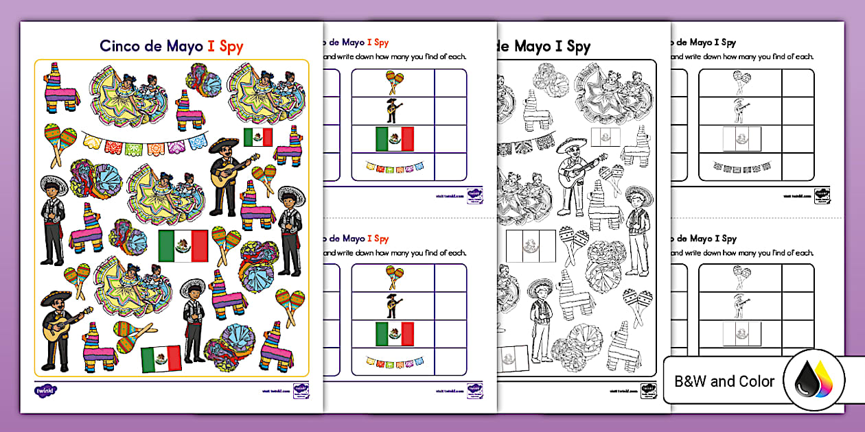 Cinco de Mayo I Spy Activity (teacher made) - Twinkl