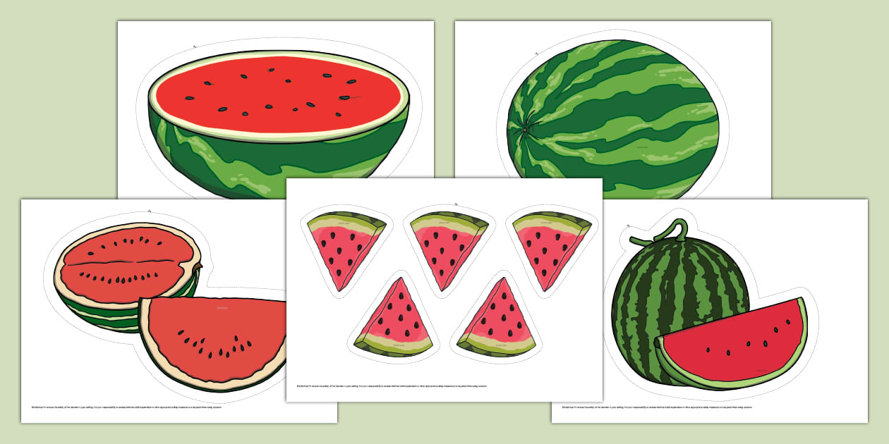 Watermelon Cut-Outs (teacher made) - Twinkl