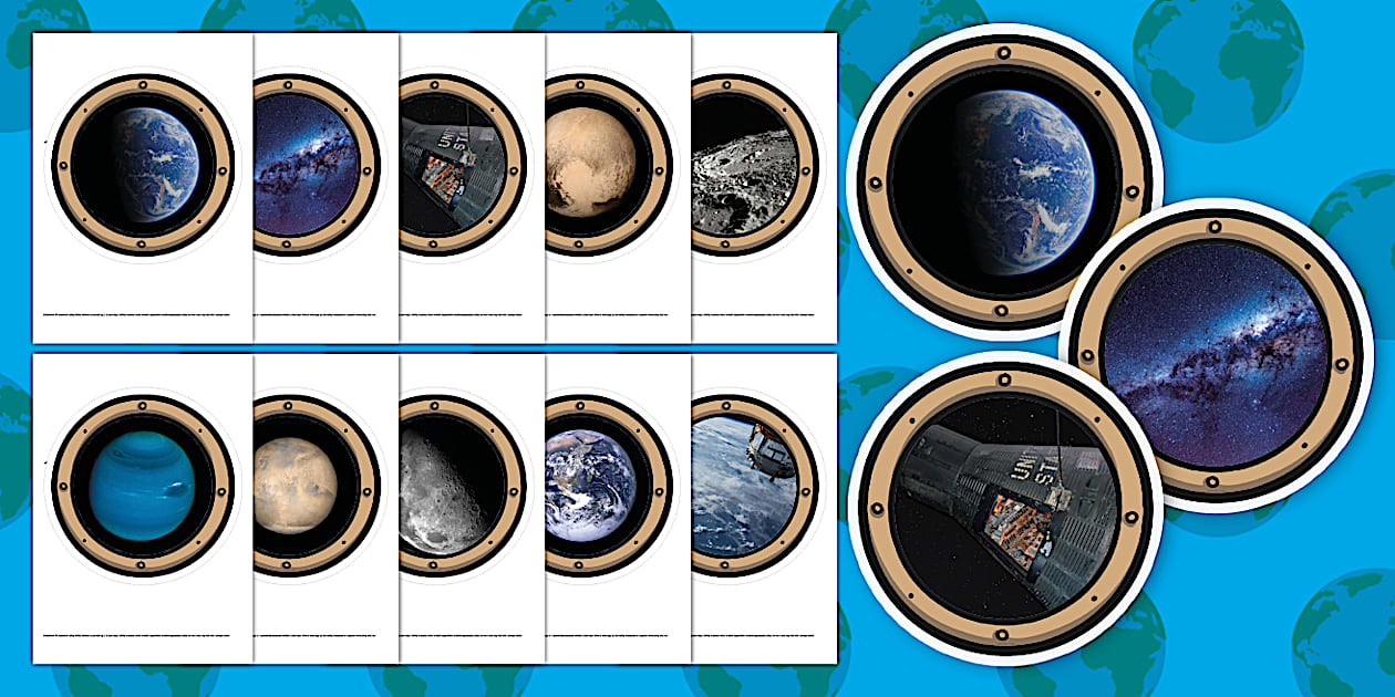 View from Space Circle Display Photo Cut-Outs (Teacher-Made)