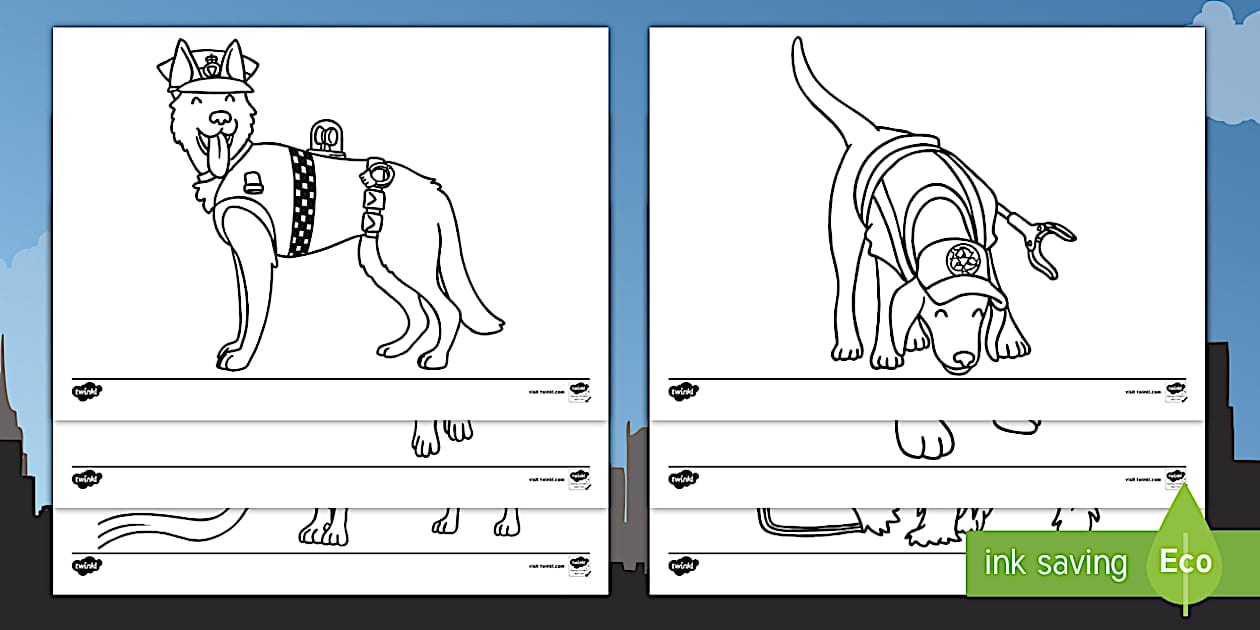 Superhero Dogs Colouring Pages (teacher made) - Twinkl