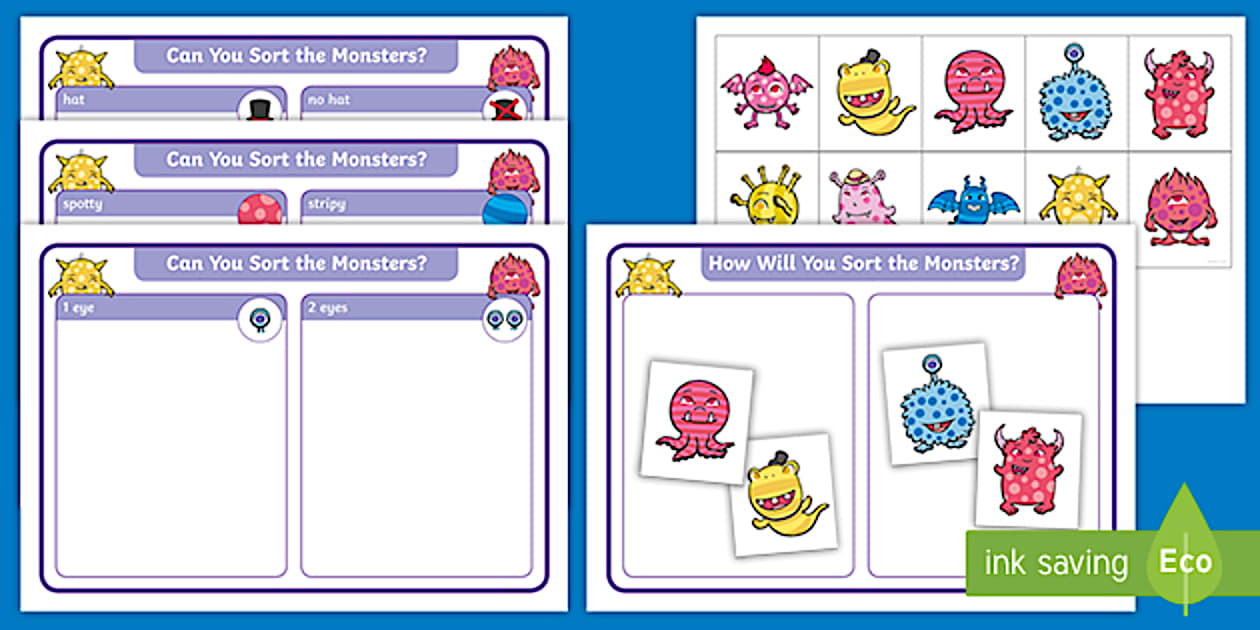 👉 Monster Sorting Activity (teacher made) - Twinkl