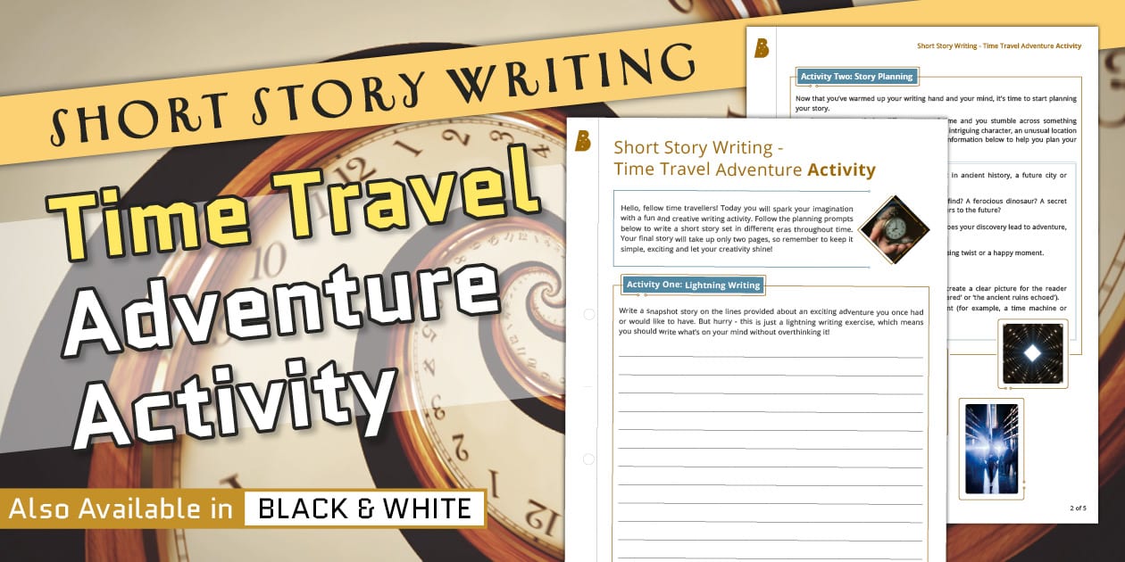 Short Story Writing - Time Travel Adventure Activity