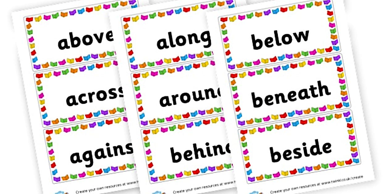 Prepositions (Direction) Word Cards - Teacher-Made. - Twinkl