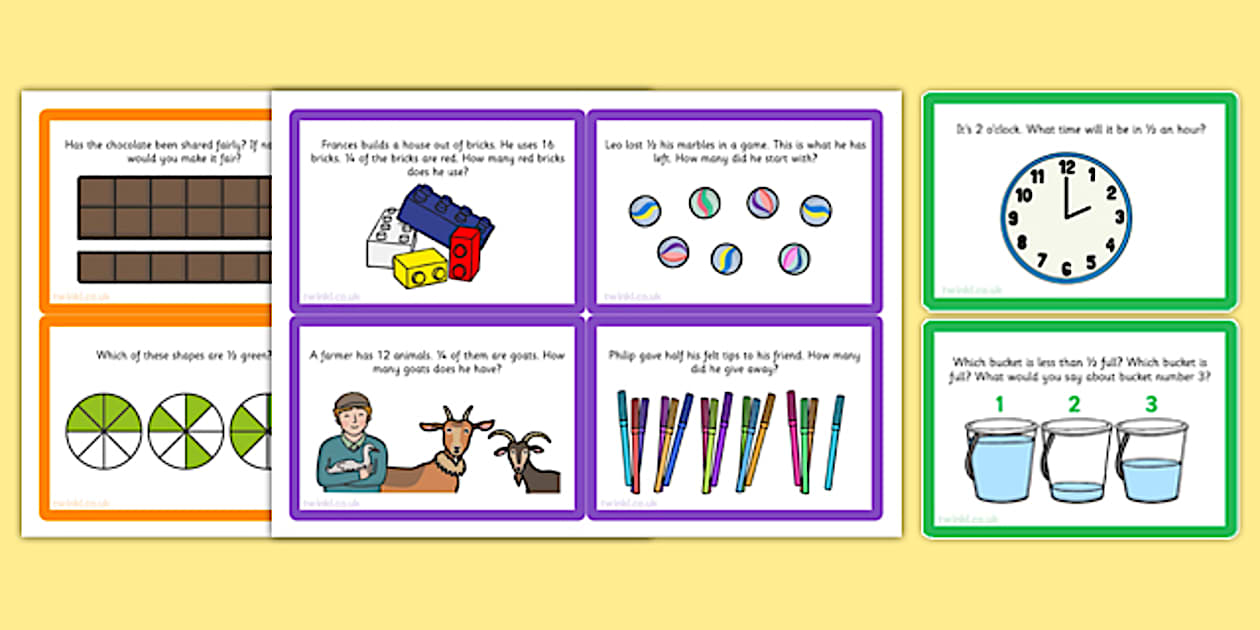 Fractions Challenge Cards | Class Resource | Maths Problems
