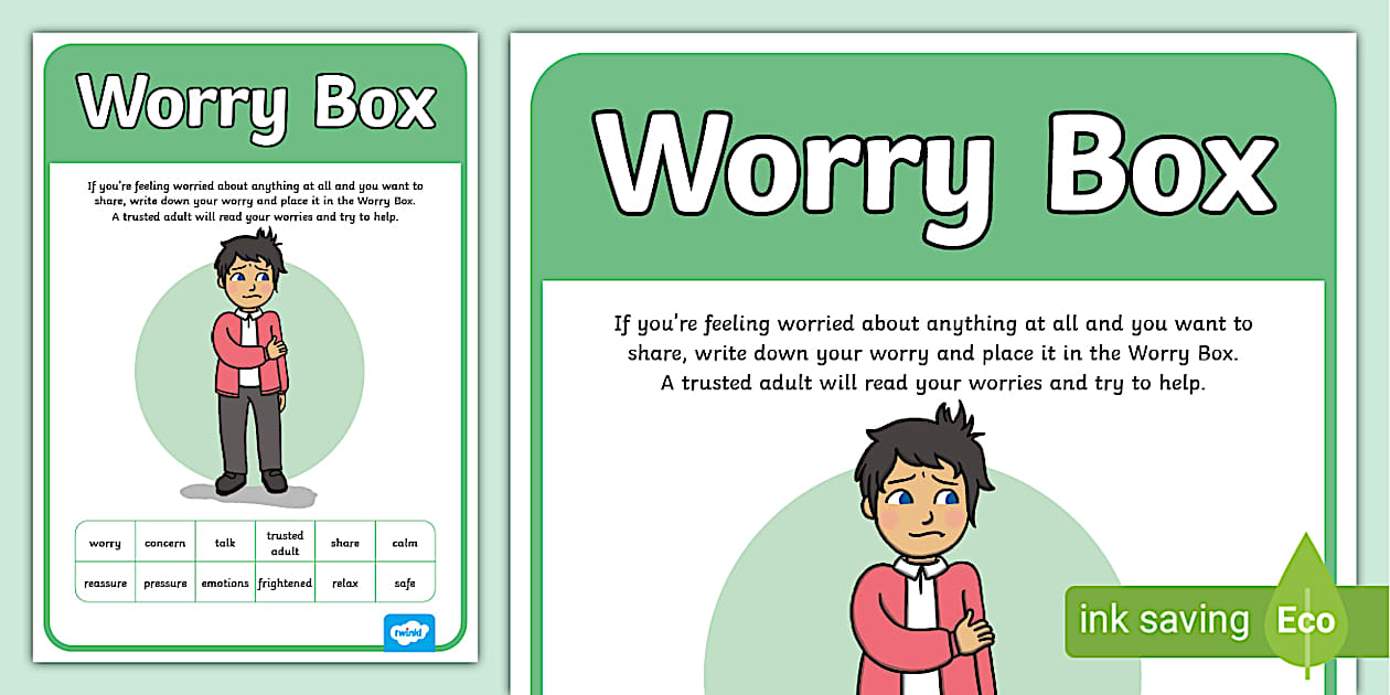 Worry Box Display Poster (teacher made) - Twinkl