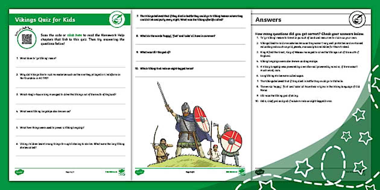 Viking Quiz for Kids (teacher made) - Twinkl