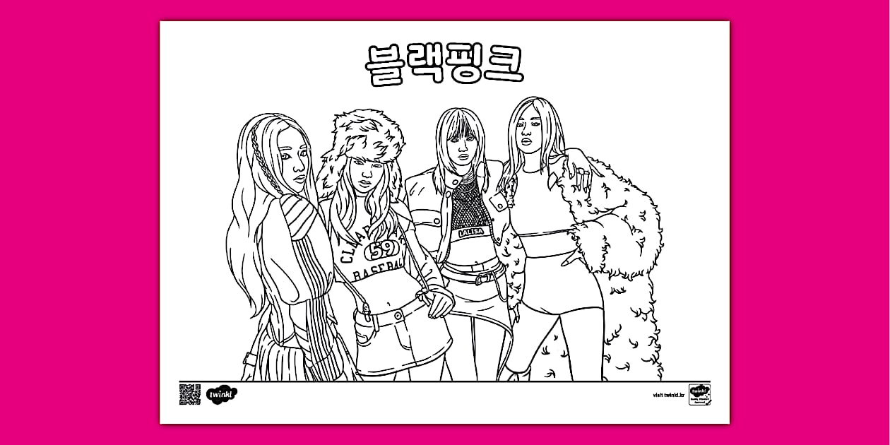 블랙핑크 색칠공부 Blackpink Coloring Worksheets