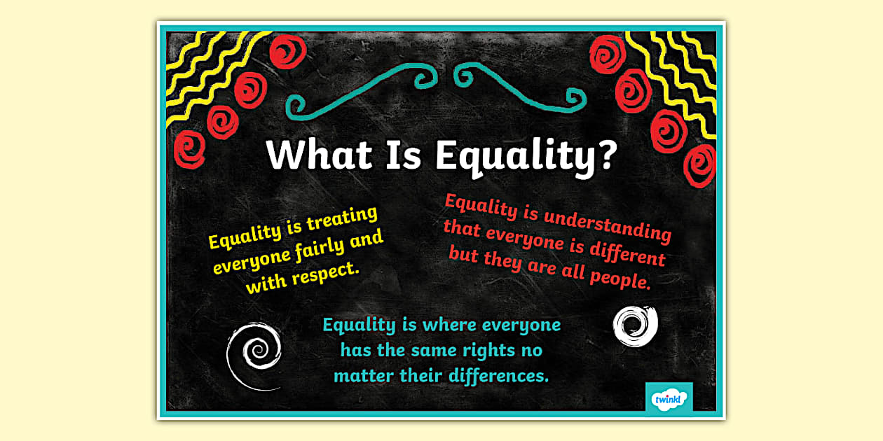 What Is Equality? Display Poster (teacher made) - Twinkl