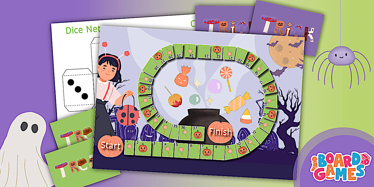 Halloween Trick or Treat Board Game | Twinkl Board Games
