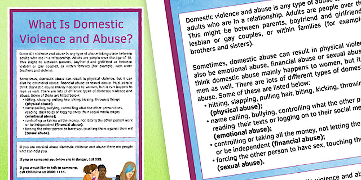What Is Domestic Violence and Abuse? (Hecho por educadores)