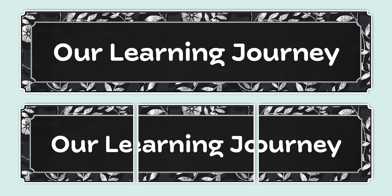 Chalkboard-Themed Our Learning Journey Display Banner