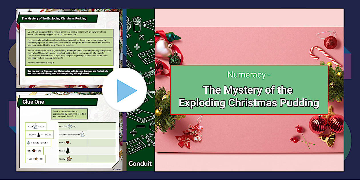 Numeracy - The Exploding Christmas Pudding PowerPoint