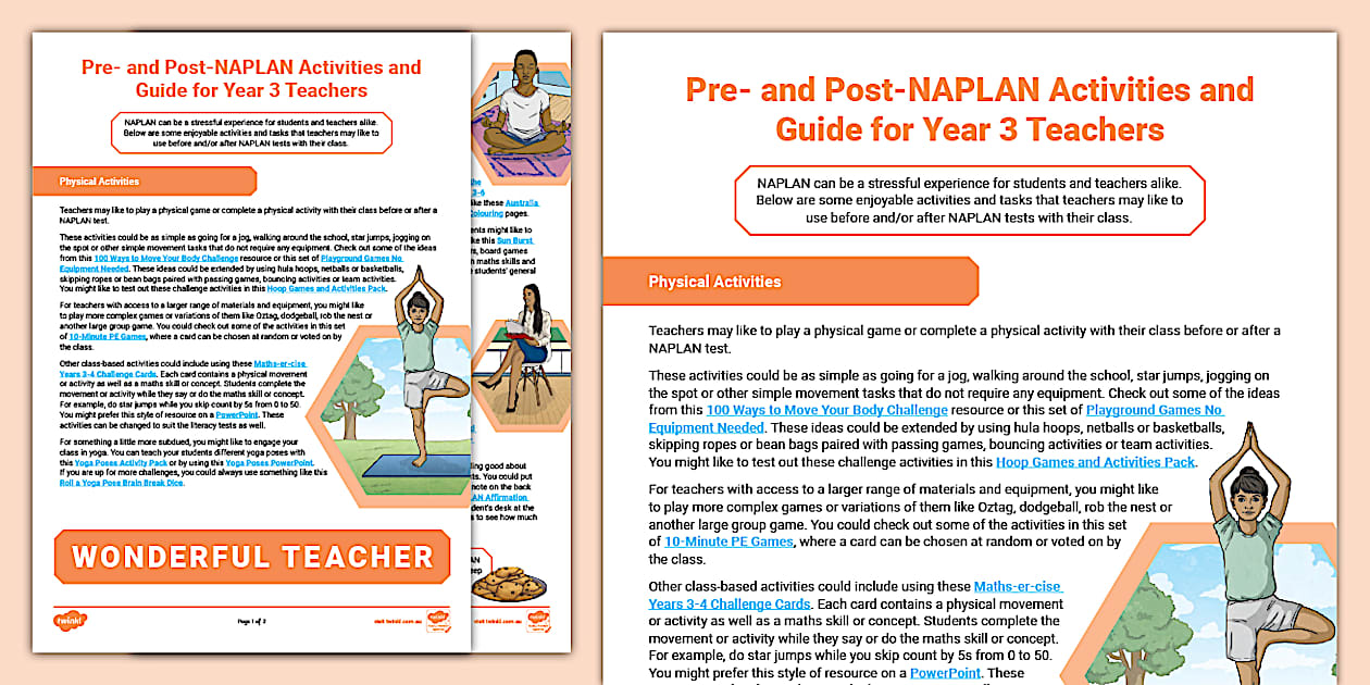 Pre- and Post-NAPLAN Activities | NAPLAN Aid | Twinkl