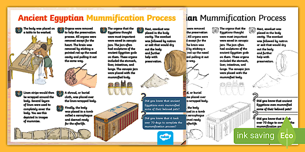 Ancient Egyptian Mummification Process Poster - Twinkl