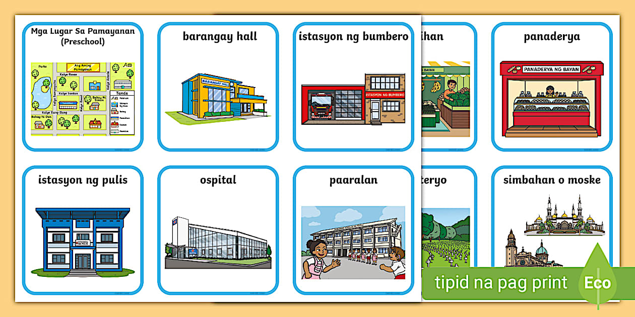 Larawan ng mga Lugar sa Pamayanan | Preschool - Twinkl PH