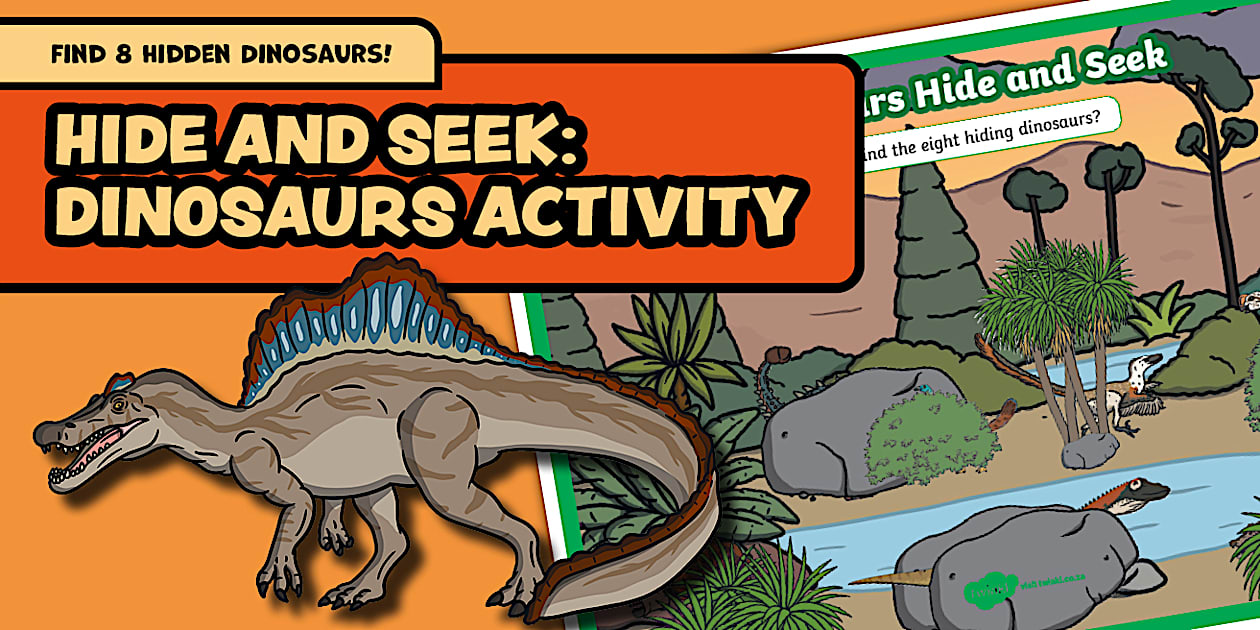 Dinosaurs Hide and Seek Activity - KS1 - Twinkl