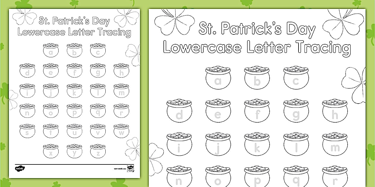 St Patrick's Day Alphabet Activity Sheet | Twinkl USA