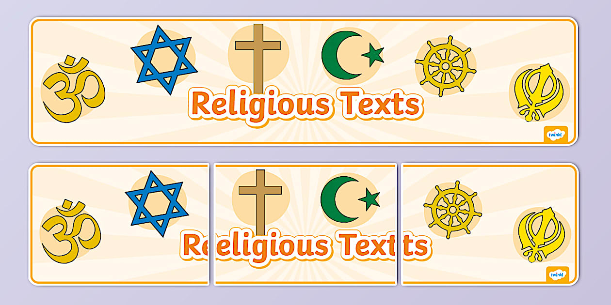 Religious Texts Display Banner (teacher made) - Twinkl