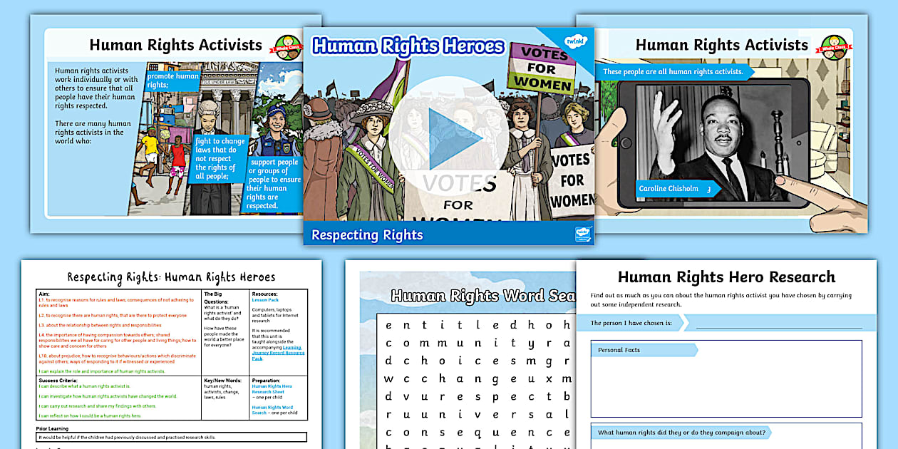Citizenship UKS2 Respecting Rights: Human Rights Heroes
