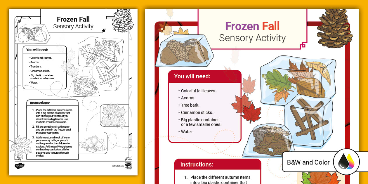 Frozen Fall Sensory Worksheet (Lehrer gemacht) - Twinkl