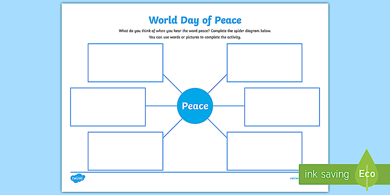 World Day of Peace Writing Worksheet / Worksheet - Twinkl