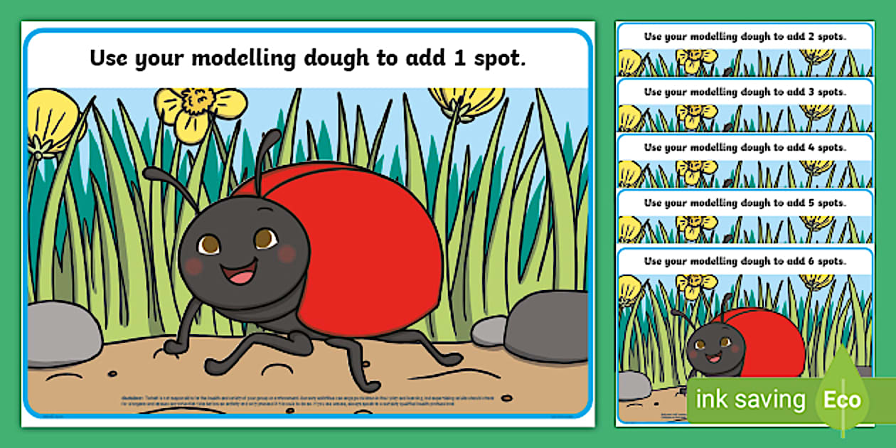 Basic Counting Spots Modelling Dough Mats (teacher made)