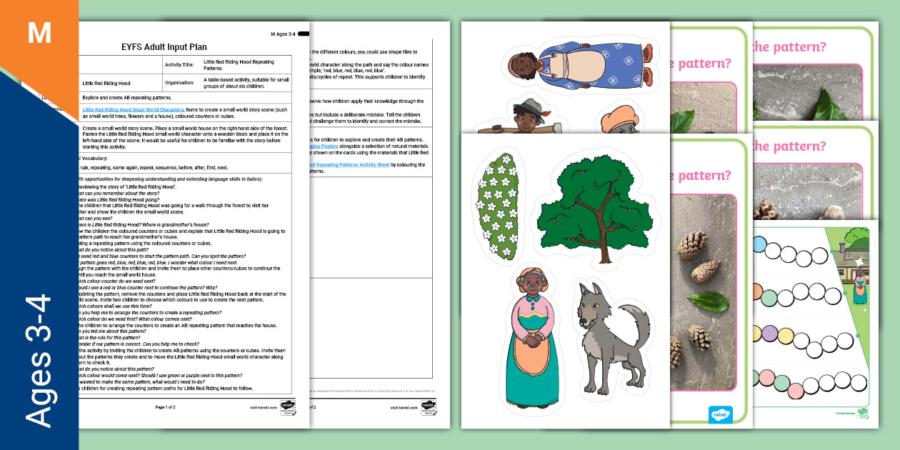 EYFS Little Red Riding Hood Repeating Patterns Maths Plan