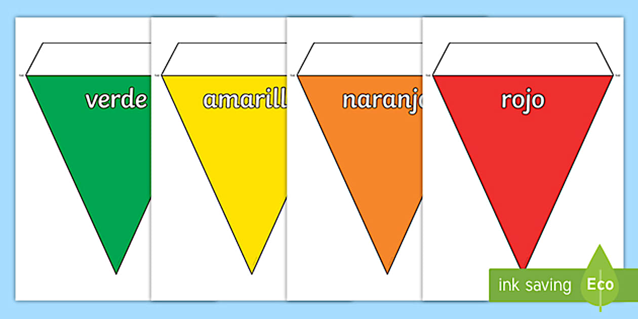 Cursive Colours on Bunting Spanish (Hecho por educadores)
