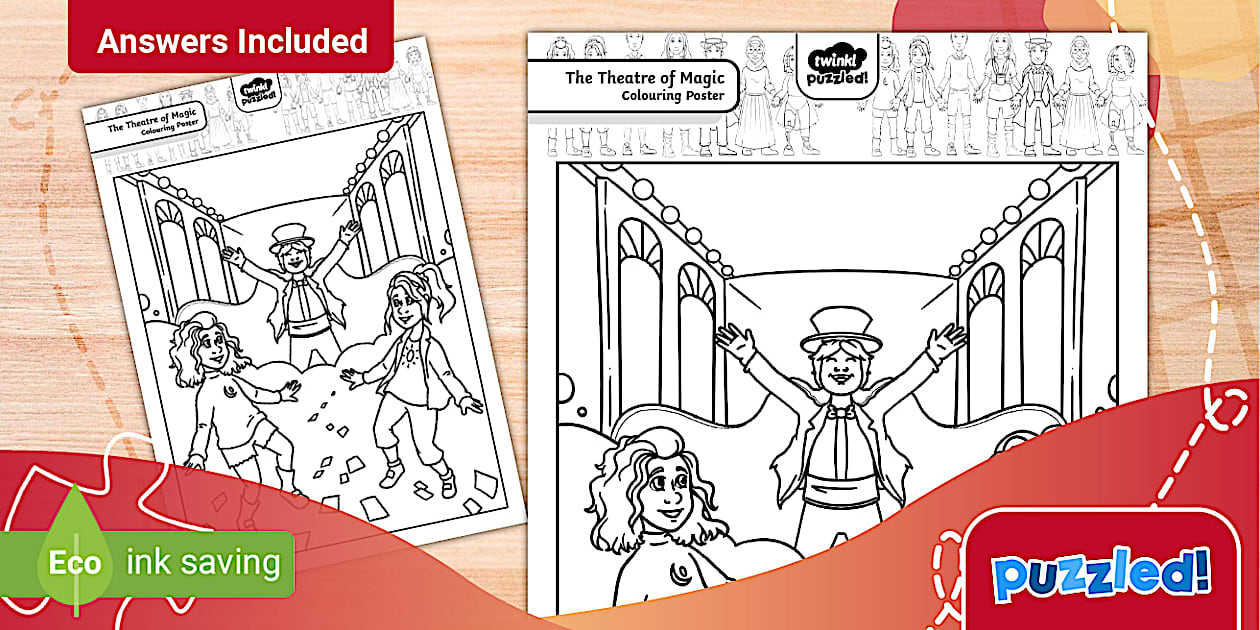 The Theatre of Magic Colouring Poster - Twinkl