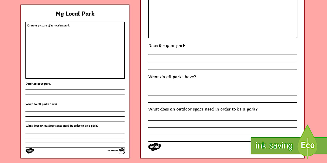 My Local Park Activity | At the Park Lesson Plan - Twinkl