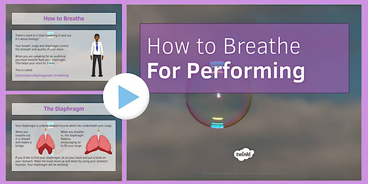Oracy: How to Breathe for Performing PowerPoint - Twinkl