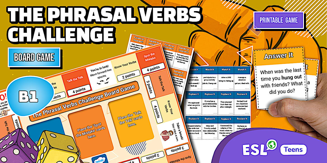 Phrasal Verbs Challenge Board Game [Teens, B1]