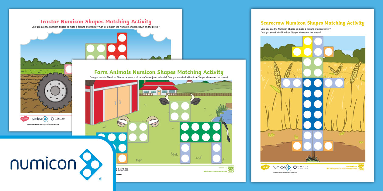 👉 Farm Numicon Shape Matching Activity Pack | Twinkl