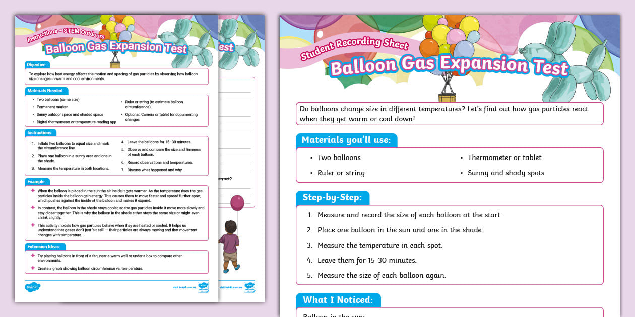 STEM Outdoors: Balloon Gas Expansion (professor feito)