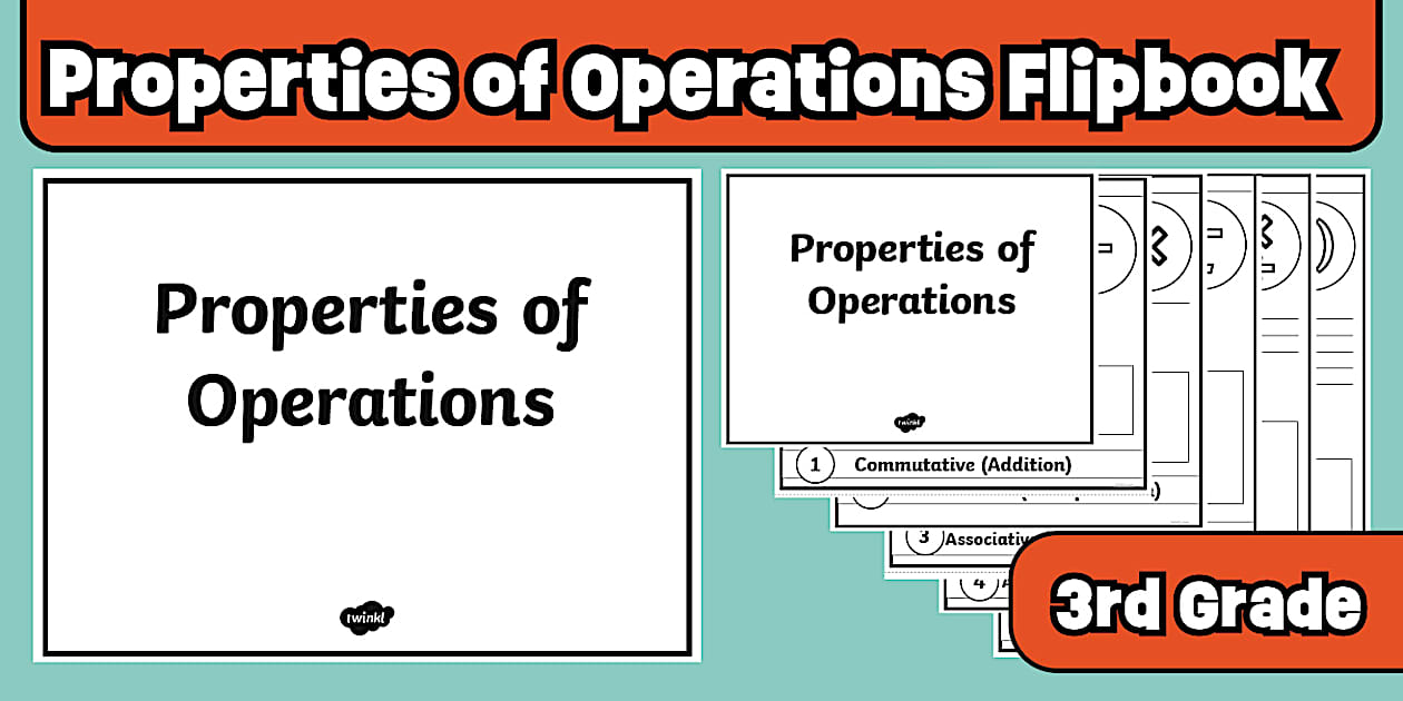3rd Grade Properties of Operations Flipbook