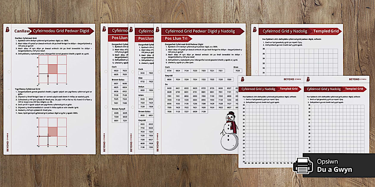 Beyond Cymru: Cyfeirnod Grid Pedwar Digid Lluniau y Nadolig