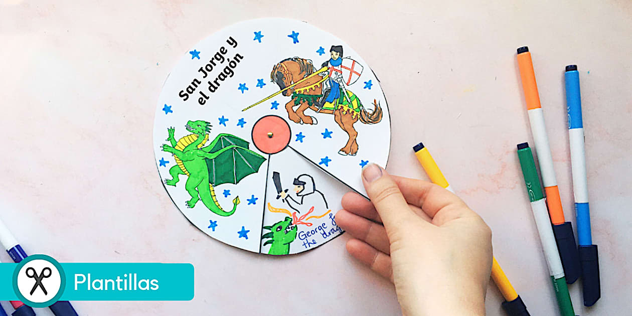 Manualidad: Ruleta de la leyenda de san Jorge - Twinkl Crafts