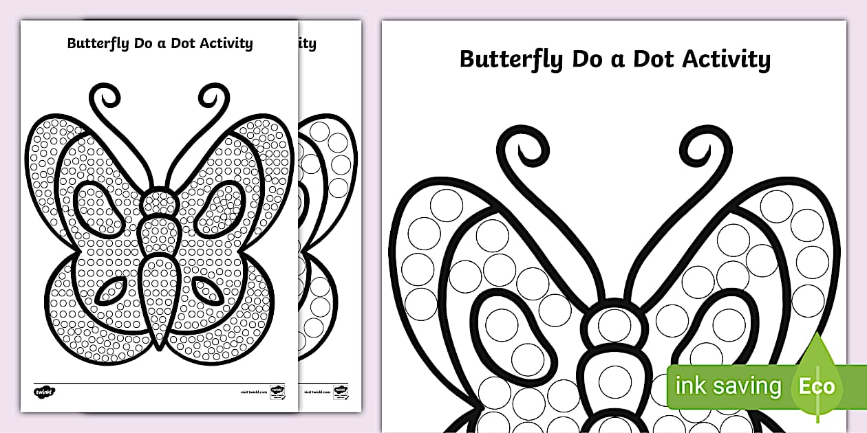 A Brilliant Butterfly Do a Dot Activity | Twinkl | KS1