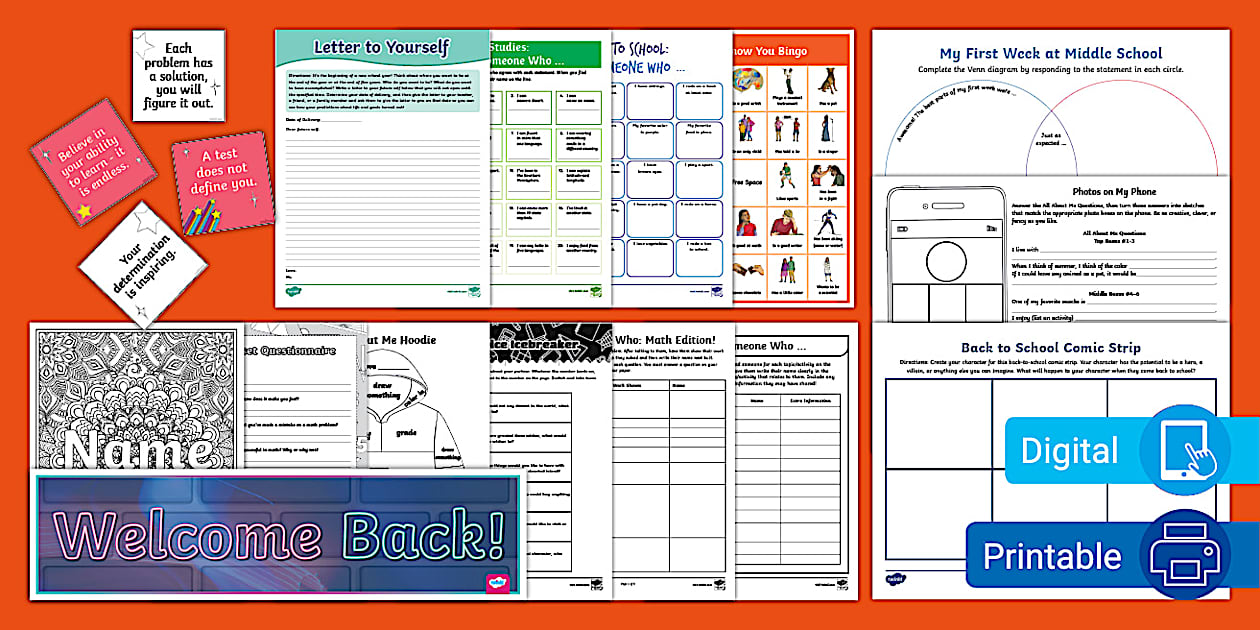 Seventh Grade First Week of School Activity Pack - Twinkl