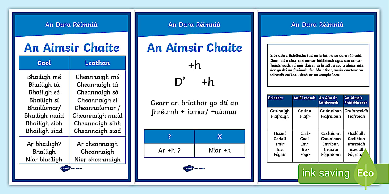 Junior Cycle 'An Dara Réimniú' Rules Posters
