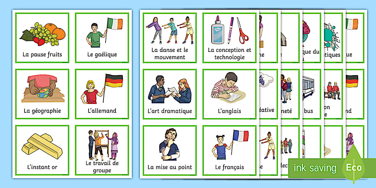 Emploi du temps visuel (teacher made) - Twinkl