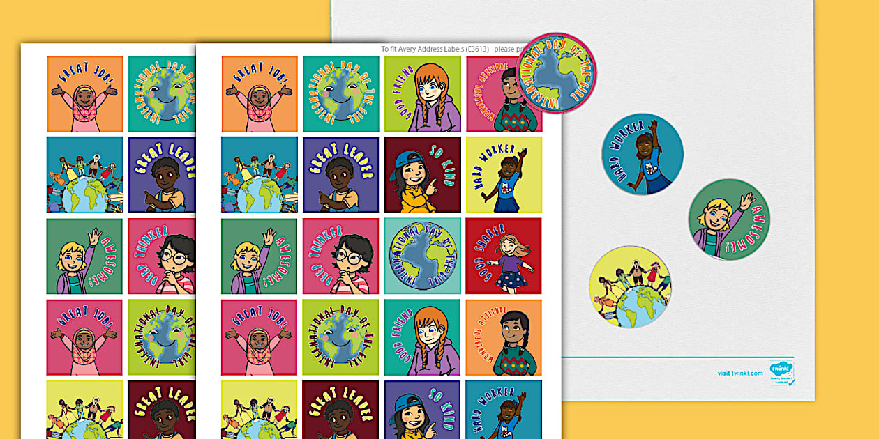 International Day of the Girl - Reward Stickers - Twinkl