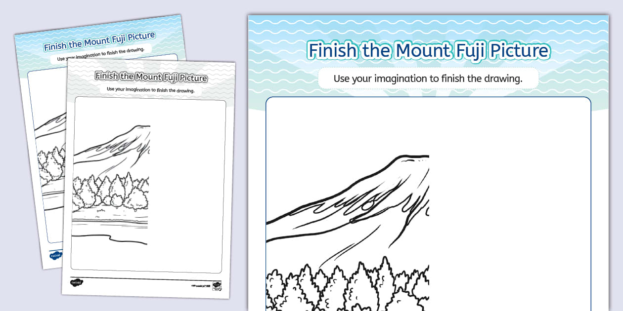 Mountain Day: Finish the Mount Fuji Picture Worksheet