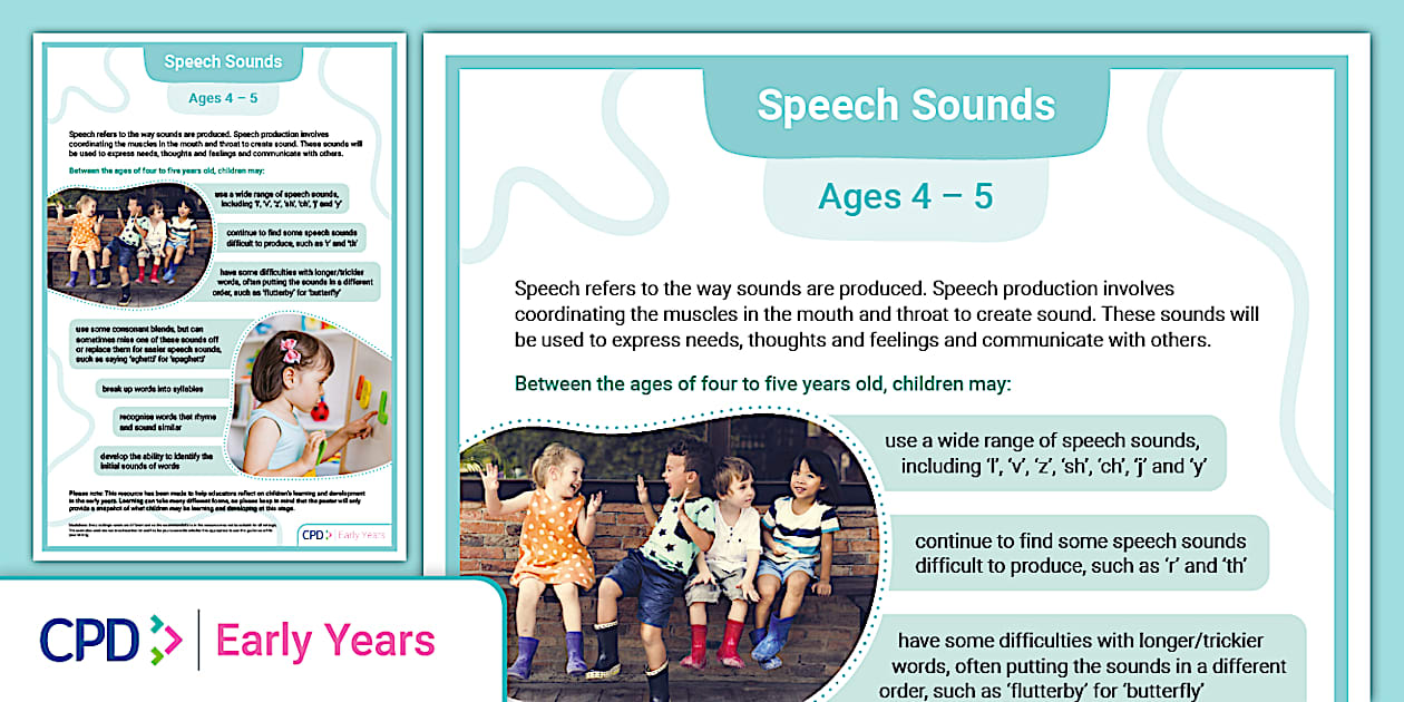Speech Sounds (Ages 4-5) (Poster) | EYFS CPD | Twinkl