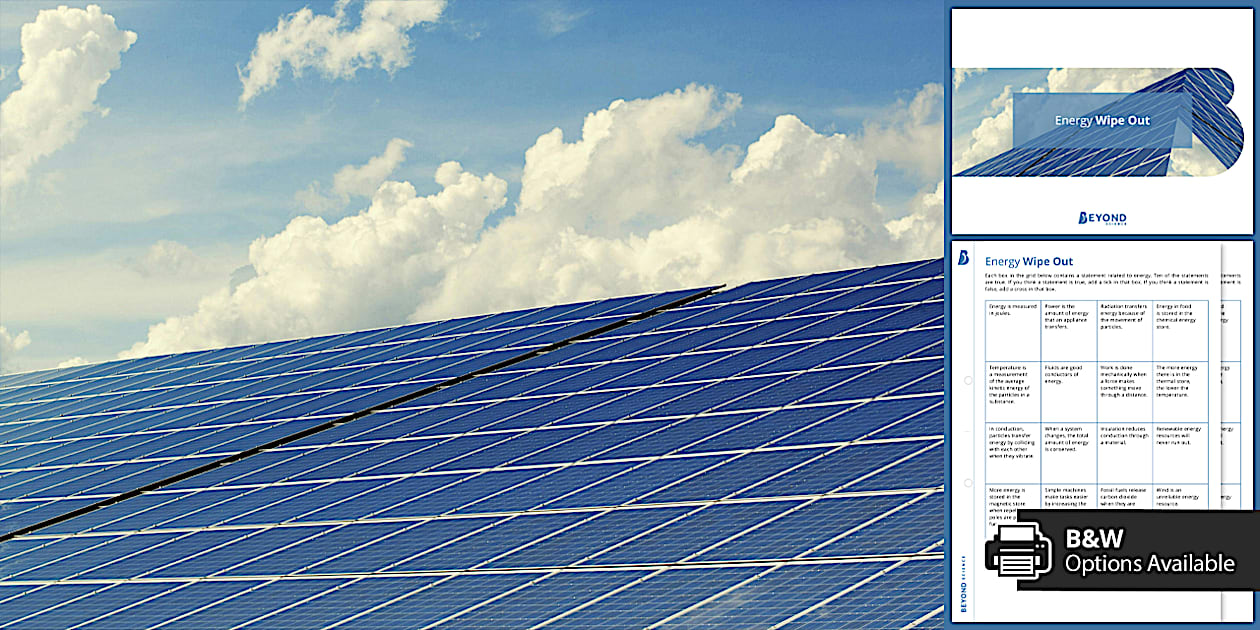 Energy Statements Resources | Science | Beyond Secondary