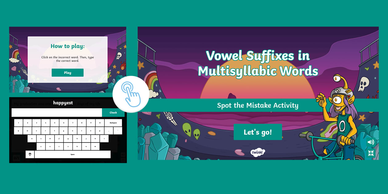 Vowel Suffixes in Multisyllabic Words KS2 English Activity