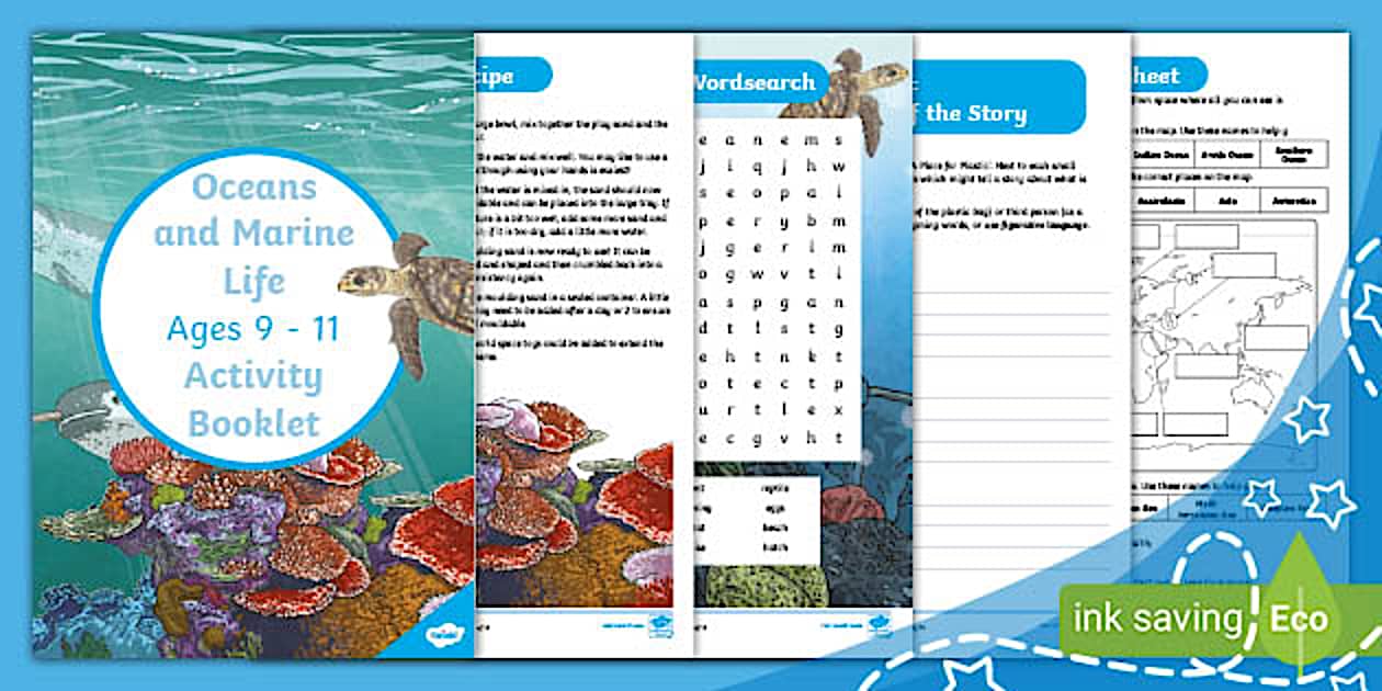 Oceans and Marine Life Themed Activity Booklet (Ages 9 - 11)